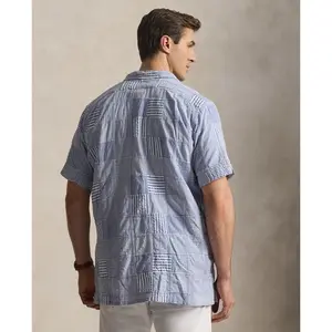 Ralph Lauren Patchwork Seersucker Camp Shirt