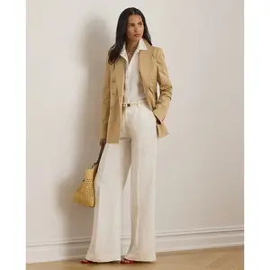 Ralph Lauren Double-breasted Cotton Twill Blazer