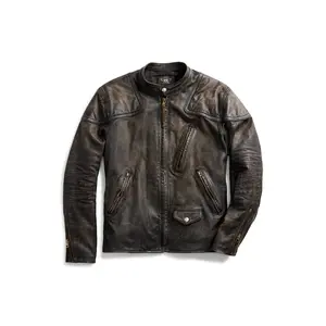 Ralph Lauren Slim Fit Leather Moto Jacket