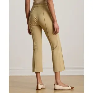 Ralph Lauren Twill Flare Ankle Pant - Birch Tan