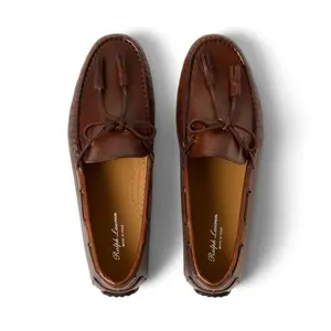 Ralph Lauren Harold Calfskin Tassel Driver - Tan