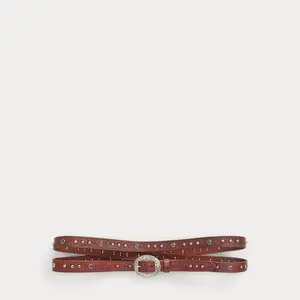Ralph Lauren Tooled Leather Double-wrap Belt