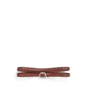 Ralph Lauren Tooled Leather Double-wrap Belt