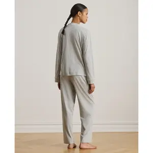 Ralph Lauren Cotton Jersey Pajama Set - Grey