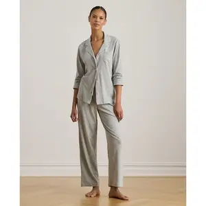 Ralph Lauren Cotton Jersey Pajama Set - Grey