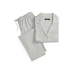 Ralph Lauren Cotton Jersey Pajama Set - Grey