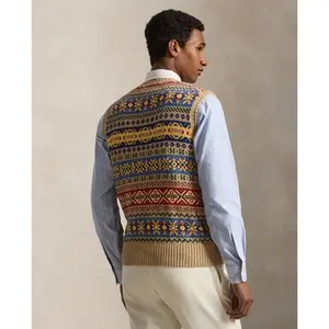 Ralph Lauren Fair Isle Cotton-linen Sweater Vest