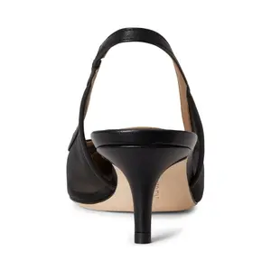 Ralph Lauren Lolah Ii Mesh & Nappa Slingback Pumps - Black