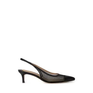 Ralph Lauren Lolah Ii Mesh & Nappa Slingback Pumps - Black