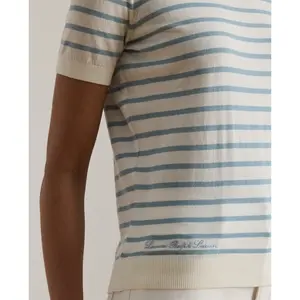 Ralph Lauren Striped Cotton Short-sleeve Sweater