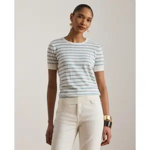 Ralph Lauren Striped Cotton Short-sleeve Sweater
