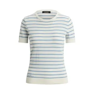 Ralph Lauren Striped Cotton Short-sleeve Sweater