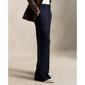Ralph Lauren Beaton Stretch-wool Flared-leg Pants - Navy