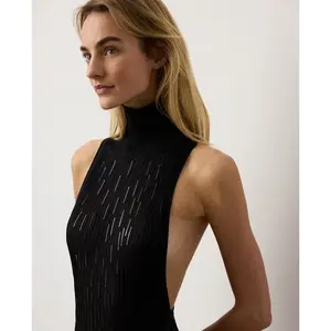 Ralph Lauren Caya Embeished Sweater Evening Dress
