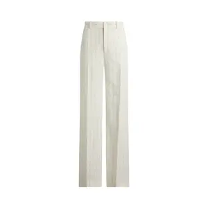 Ralph Lauren Striped Wide-leg Linen Pant