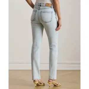 Ralph Lauren High-rise Straight Ankle Jean - Ednah Wash