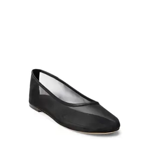 Ralph Lauren Jayna Leather-trim Mesh Flat