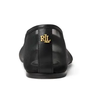 Ralph Lauren Jayna Leather-trim Mesh Flat