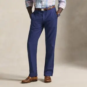 Ralph Lauren Bedford Classic Fit Linen-cotton Pant - Dusty Azure