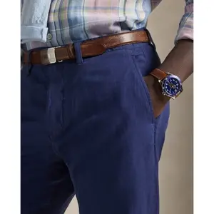 Ralph Lauren Bedford Classic Fit Linen-cotton Pant - Dusty Azure