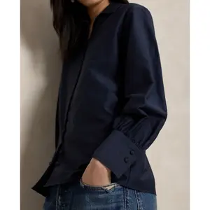 Ralph Lauren Cotton-silk Button Down Shirt - Atlantic