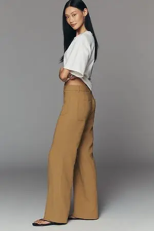 Maeve Wide-leg Trousers - Fennel