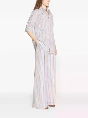 Dries Van Noten Striped Pleated Trousers