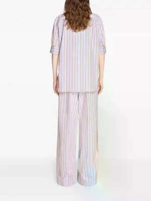 Dries Van Noten Striped Pleated Trousers