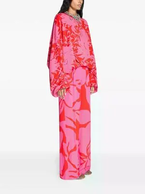 Dries Van Noten Floral Print Tailored Pants