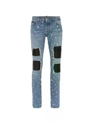 Philipp Plein Slim-fit Distressed Jeans - Blue