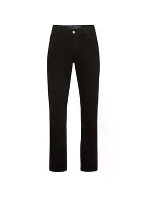 BILLIONAIRE Embroidered Five-pocket Jeans - Black
