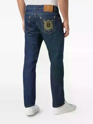 BILLIONAIRE Crest Embroidery Jeans