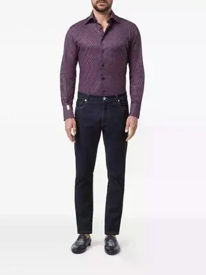 BILLIONAIRE Shirt Silver Cut/flavio Geometric Shirt
