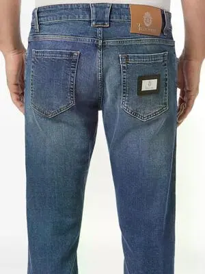 BILLIONAIRE Straight-cut Jeans With Logo Patch