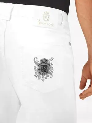 BILLIONAIRE Straight Leg Jeans With Crest Embroidery