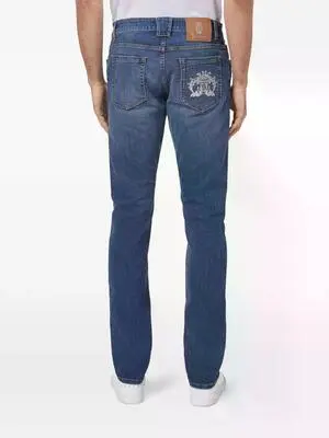 BILLIONAIRE Baroque Embroidered Straight Jeans - Blue