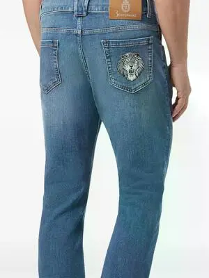 BILLIONAIRE Embroidered Five-pocket Jeans