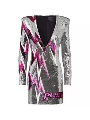 Philipp Plein Metallic Cocktail Dresses
