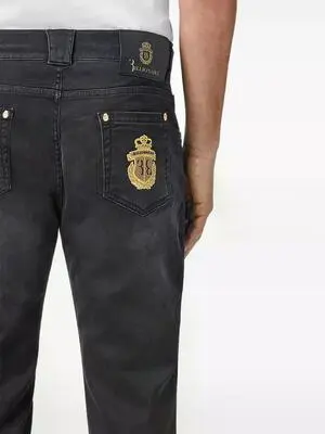 BILLIONAIRE Embroidered Five-pocket Jeans