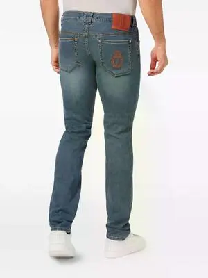 BILLIONAIRE Five-pocket Crest Jeans - Blue
