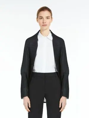 Max Mara Pleated Technical Fabric Shrug