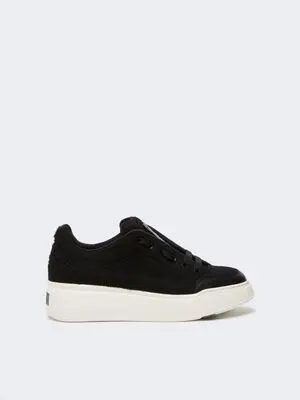 Max Mara Camel Broadcloth Sneakers - Black