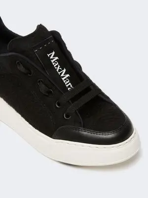 Max Mara Camel Broadcloth Sneakers - Black