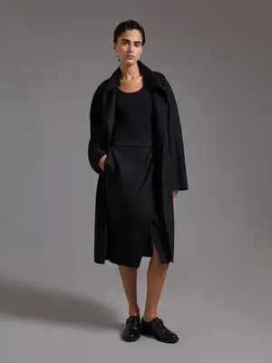 Max Mara Cashmere Zibeline Double-face Coat - Black