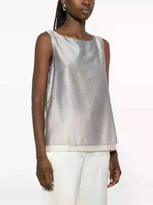 Peserico Sleeveless Tie-side Top - Grey