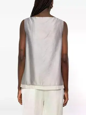 Peserico Sleeveless Tie-side Top - Grey
