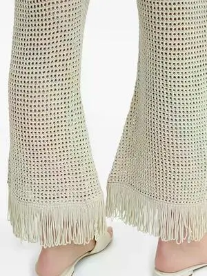 Sisley Crochet Trousers With Fringe Detail