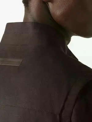 Zegna Lino Oasi Vest - Brown