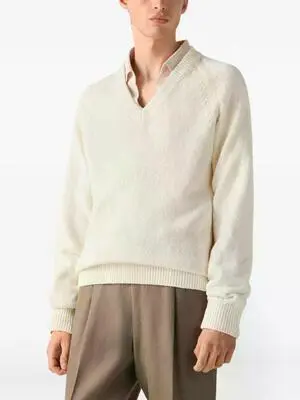 Zegna Oasi V-neck Cotton Sweater
