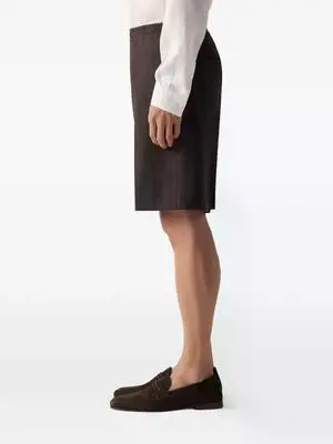 Zegna Oasi Lino Shorts - Brown